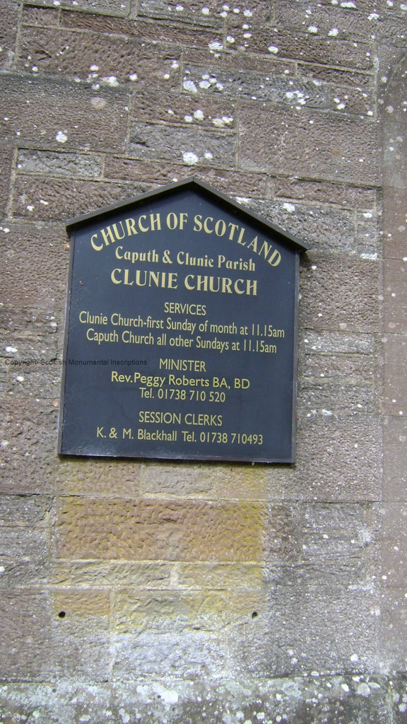 Clunie Church - Perthshire PDF – Scottish Monumental Inscriptions