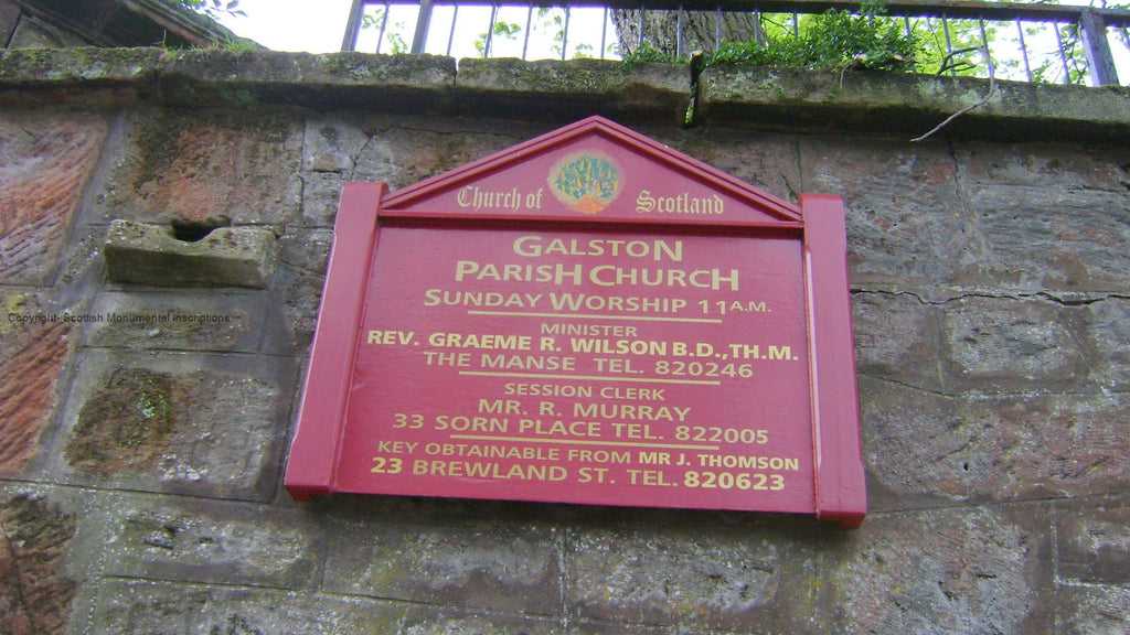 Galston Church - Ayrshire PDF – Scottish Monumental Inscriptions